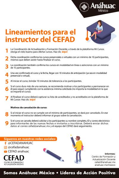 Lineamientos CEFAD | Universidad Anáhuac México